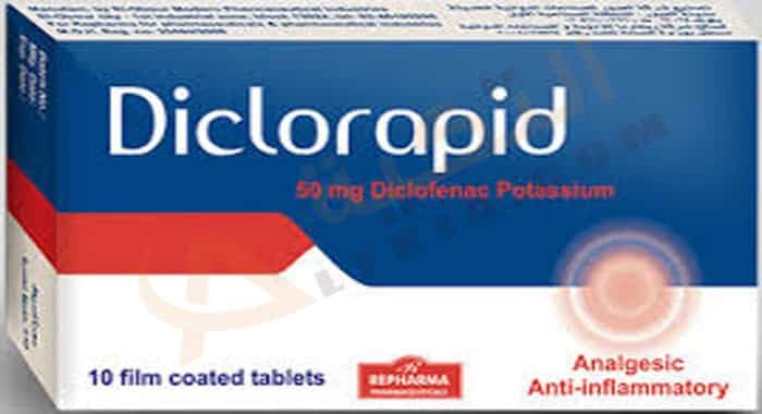 ديكلورابيد (Diclorapid) دواعي الاستعمال، الآثار الجانبية، الجرعة والموانع